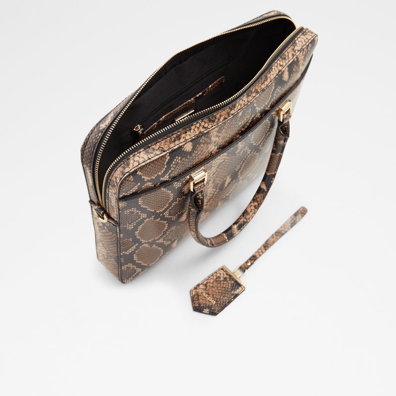 Aldo torba za laptop NORELLIE SYN EMB SNAKE - smeđa