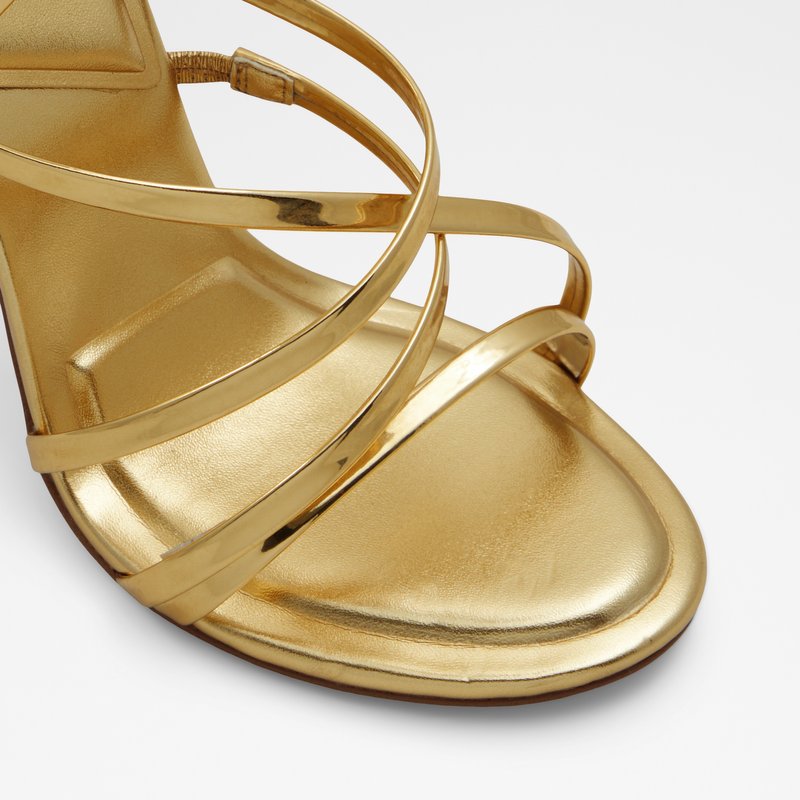 Aldo sandale na visoku petu BAMBA SYN MIRROR - zlatna