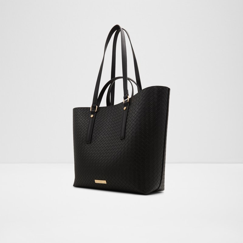 Aldo tote velika torba s dodatnom torbicom MIALIA SYN MIX MAT - crna